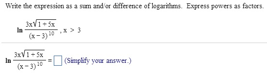 Solved Write the expression as a sum and or difference of | Chegg.com