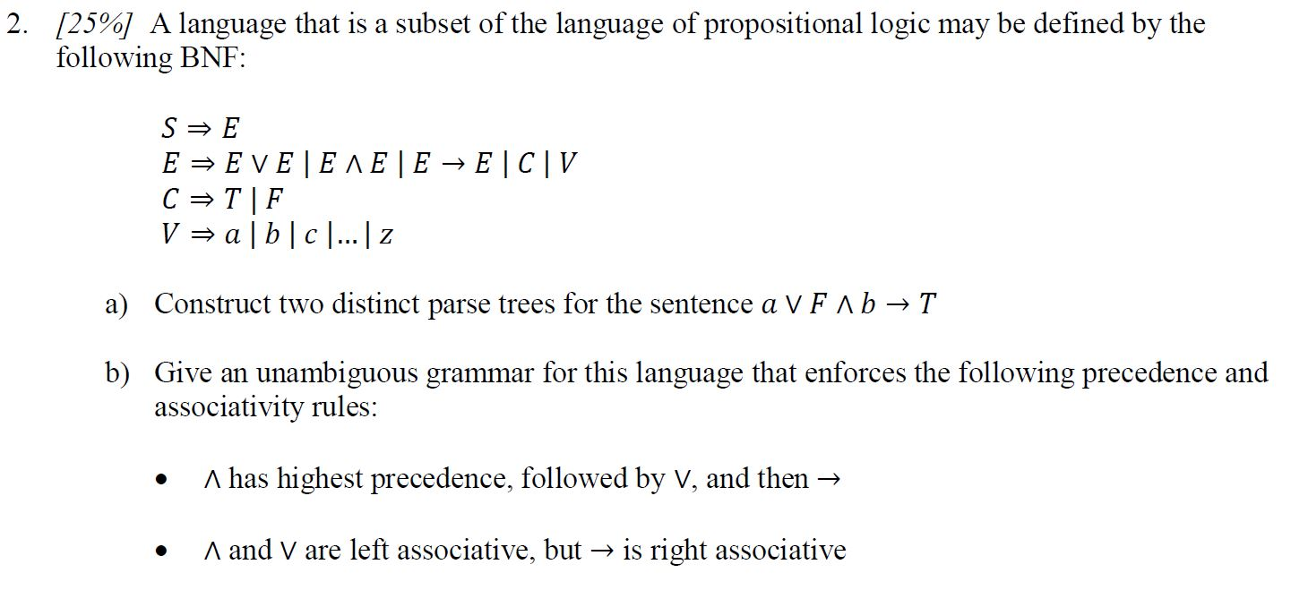 Solved 2. [25%] A language that is a subset of the language | Chegg.com