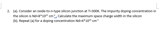 Solved 1. Derive C-V characteristics for n-type MOS at high | Chegg.com