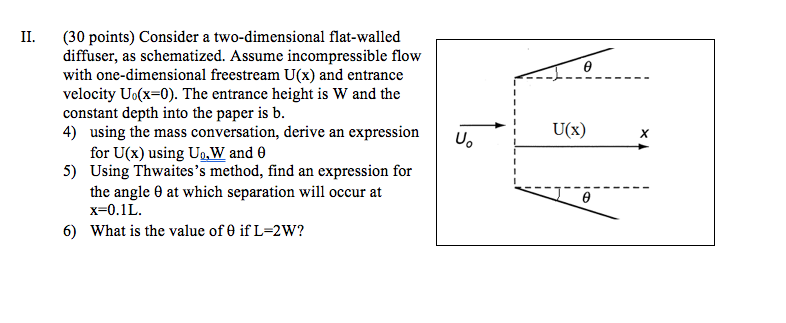 Solved II (30 points) Consider a two-dimensional flat-walled | Chegg.com