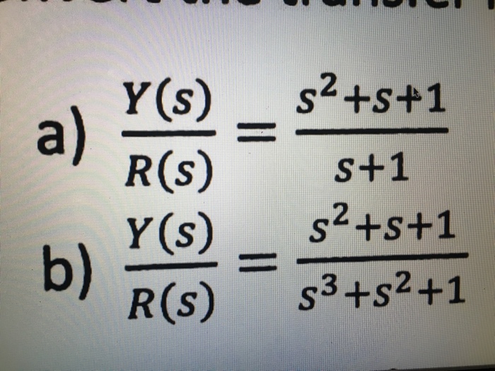 Solved Convert the transfer function to differential | Chegg.com
