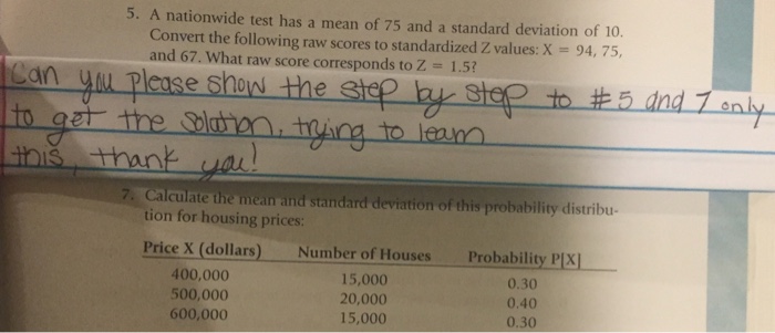 Solved A nationwide test has a mean of 75 and a standard | Chegg.com