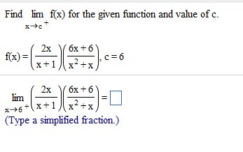 Solved Find lim x rightarrow c+ f(x) for the given function | Chegg.com