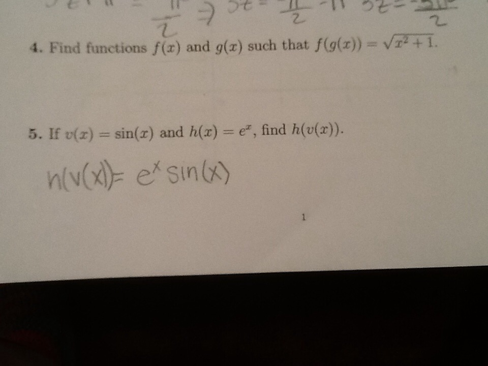 Solved Find functions f(x) and g(x) such that f(g(x)) = | Chegg.com