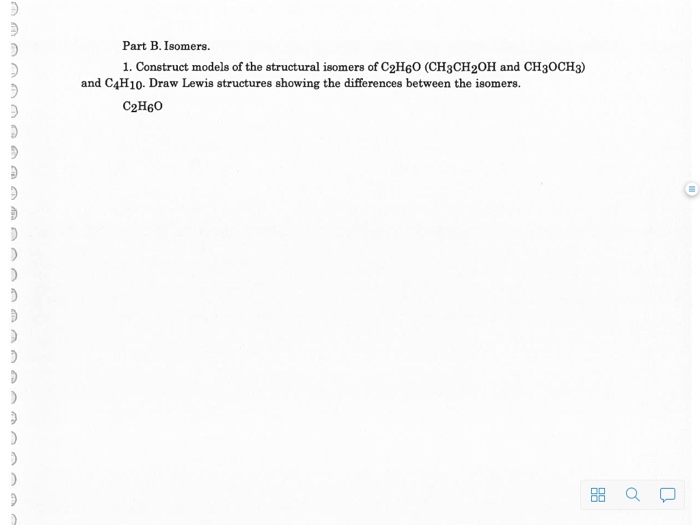 Solved Construct models of the structural isomers of C_2H_6O | Chegg.com