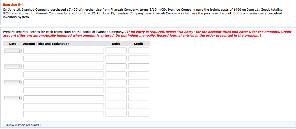 Solved Exercise 5-4 On June 10, Ivanhoe Company purchased | Chegg.com