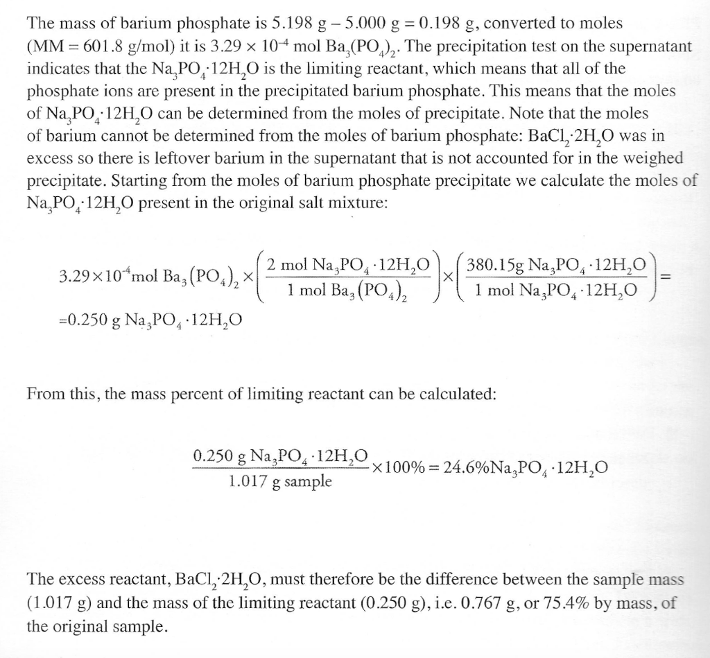 EXAMPLE A sample of mixed Na,Po, 12H2O and BaCl,2H2O | Chegg.com