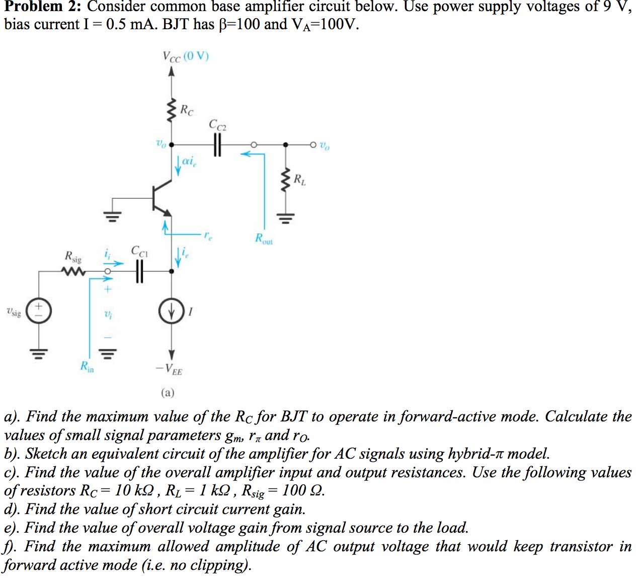 \(Find the maximum value of the RC for BJT to operate | Chegg.com