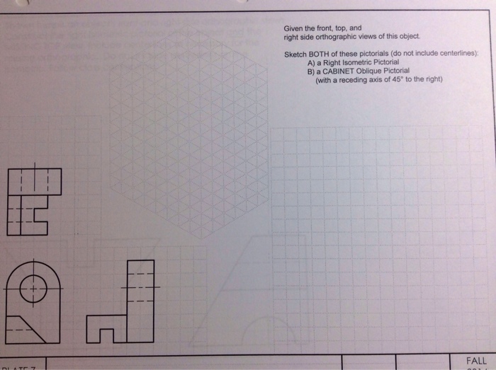 Solved Shown here is on objects front and right side | Chegg.com