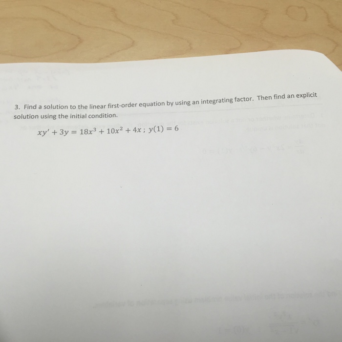Solved Find a solution to the linear first-order equation by | Chegg.com