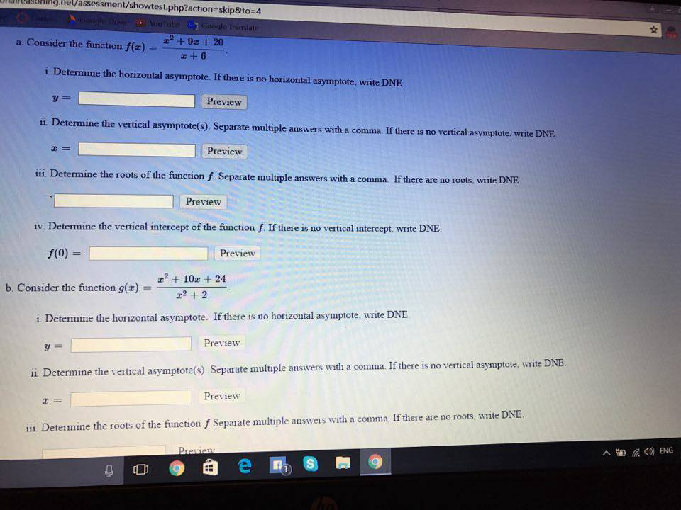 Solved Consider the function f(x) = x^2 + 9x + 20/x + 6 i. | Chegg.com