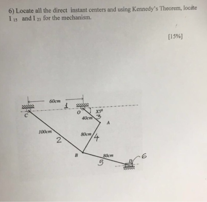 Solved Locate all the direct instant centers and using | Chegg.com