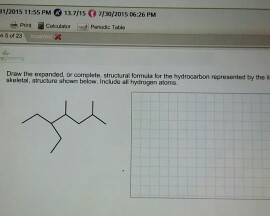 Solved draw the expanded, or complete, structural formula | Chegg.com
