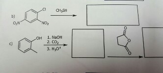 Solved て02H Cl CH3SH b) O2N NO2 OH 1. NaOH | Chegg.com