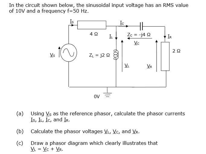 Solved In the circuit shown below, the sinusoidal input | Chegg.com