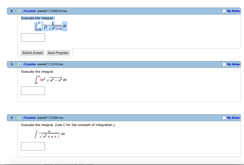 Solved Evaluate the integral. integral^4_2 Squareroot 2 | Chegg.com