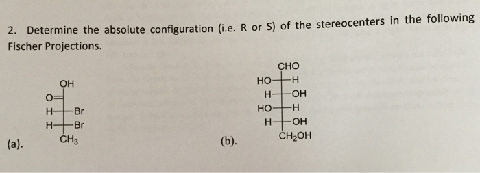 Solved Determine the absolute configuration of the | Chegg.com