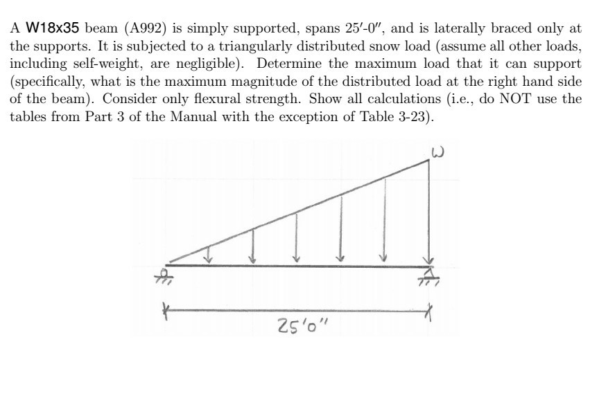 Solved A W18x35 beam (A992) is simply supported, spans | Chegg.com