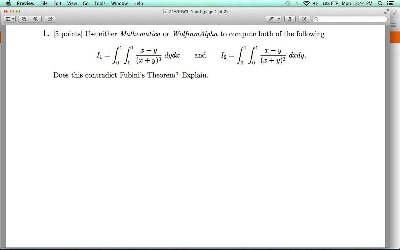 Solved 1. [5 points] Use either Mathematica or WolframAlpha | Chegg.com