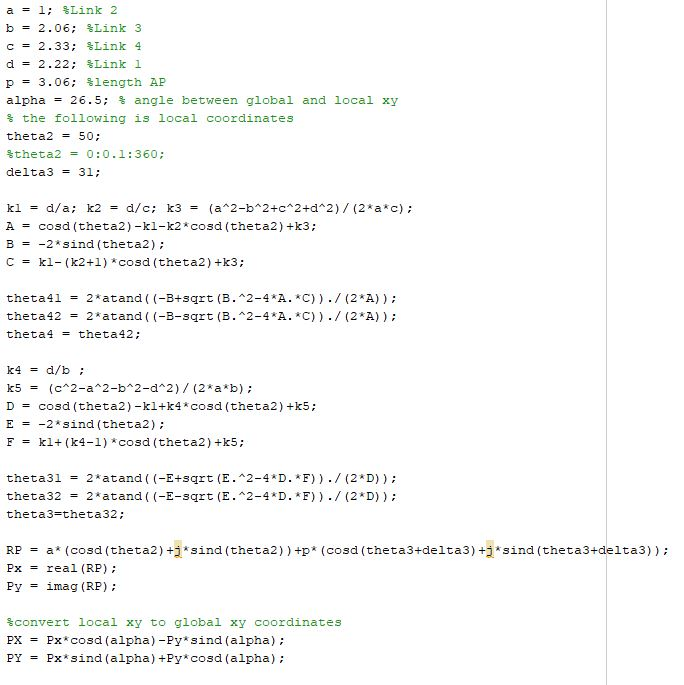 Solved t4-22 For the walking-beam mechanism of Figure P4-9, | Chegg.com