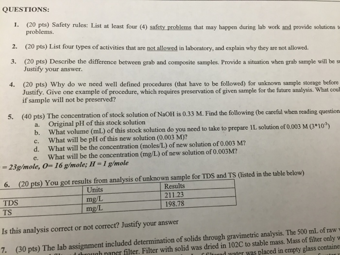 Solved QUESTIONS: 1. (20 pts) Safety rules: List at least | Chegg.com