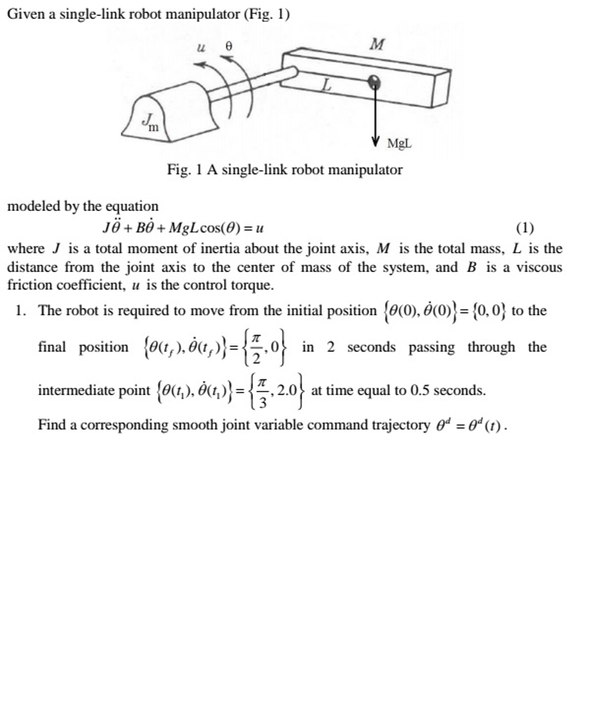 Subject: Robotics System Control Textbook use: Robot | Chegg.com
