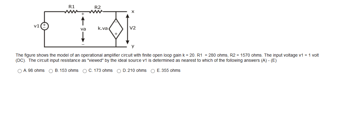 Solved The figure shows the model of an operational | Chegg.com
