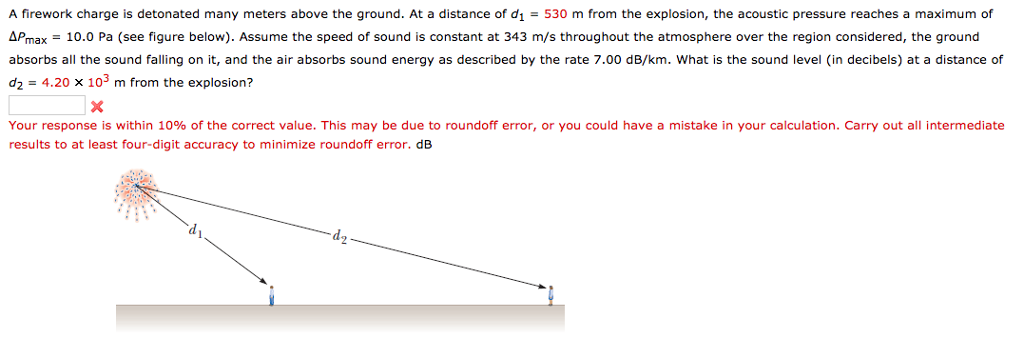 Solved A firework charge is detonated many meters above the | Chegg.com