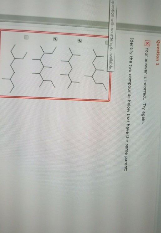 Solved Question 1 Your answer is incorrect. Try again. | Chegg.com