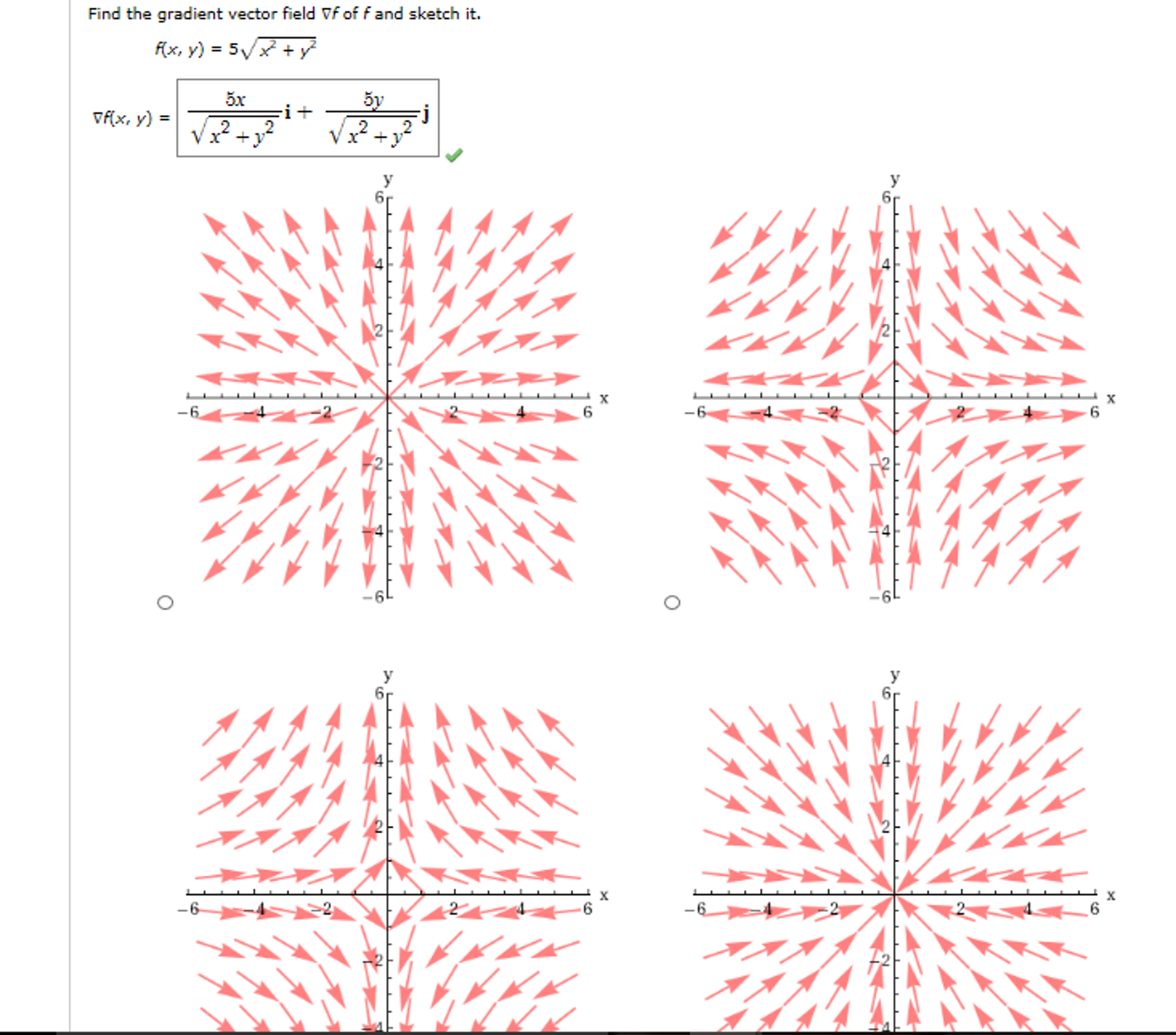 Solved Find the gradient vector field nabla f of f and | Chegg.com