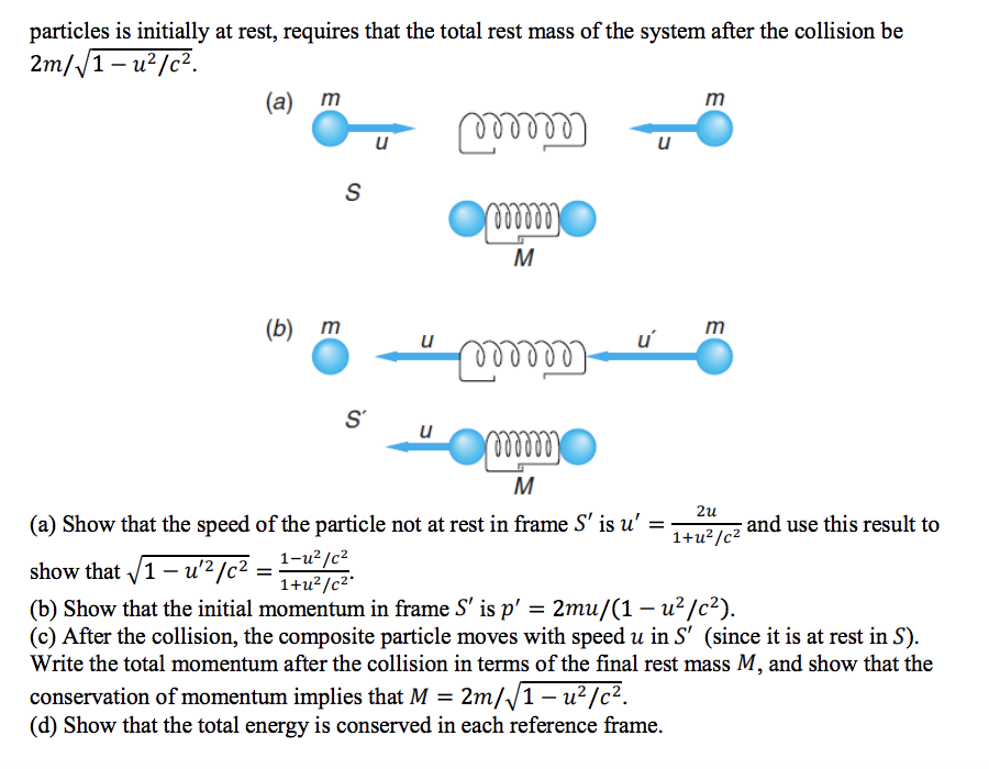 Solved 5. Two identical particles of rest mass m are each | Chegg.com