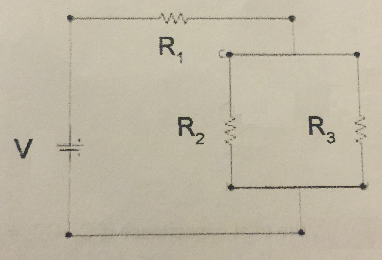 Solved Consider the circuit below. V = 6V, R1 = 2?, R2 = 6?, | Chegg.com
