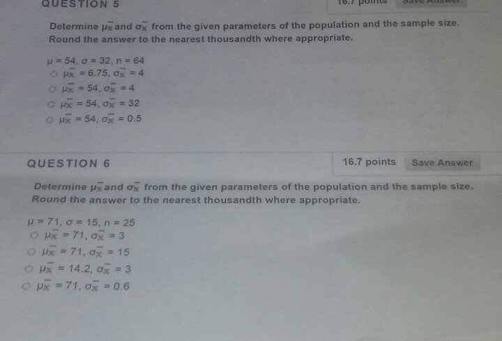 Solved QUESTIÓN 5 Determine and σ5 from the given parameters | Chegg.com