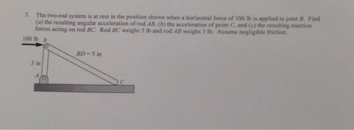 Solved The two-rod system is at rest in the position shown | Chegg.com