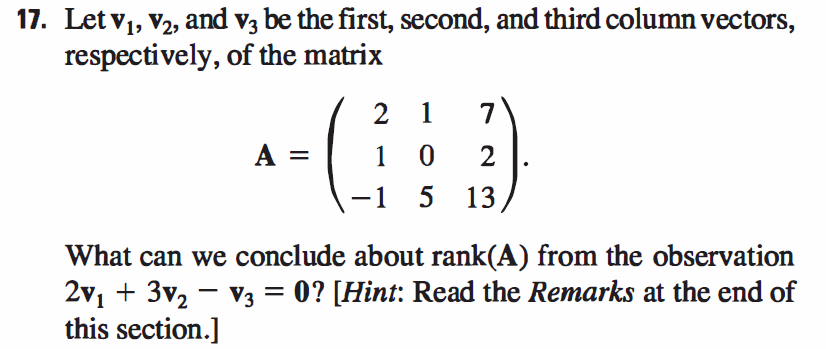 Solved 17. Letvi, v2, and vj be the first, second, and third | Chegg.com