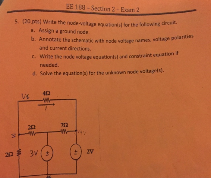 Solved Write the node-voltage equation(s) for the following | Chegg.com