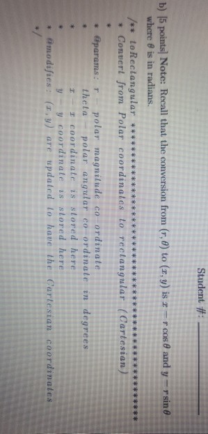 Solved 5. 11 pointsl For each of the function header blocks | Chegg.com