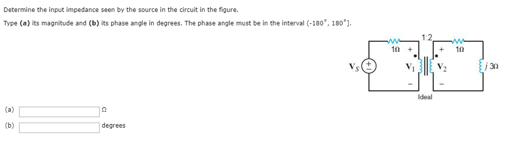 Solved Determine the input impedance seen by the source in | Chegg.com