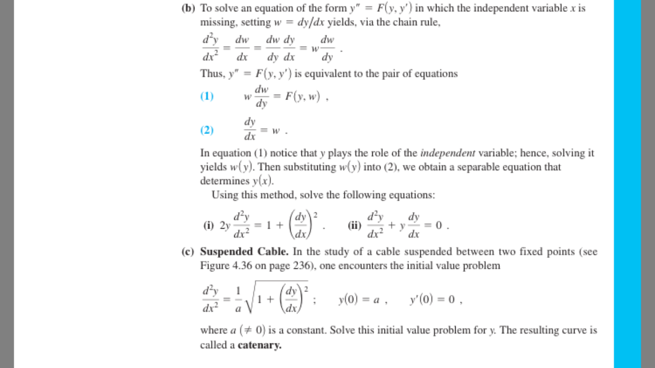 Solved To solve an equation of the form y" = F(y, y') in | Chegg.com