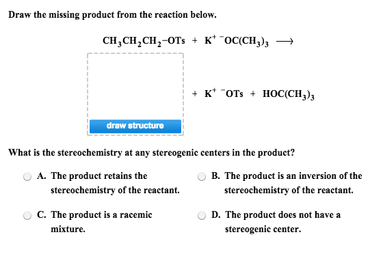 Solved Draw the missing product from the reaction below. | Chegg.com