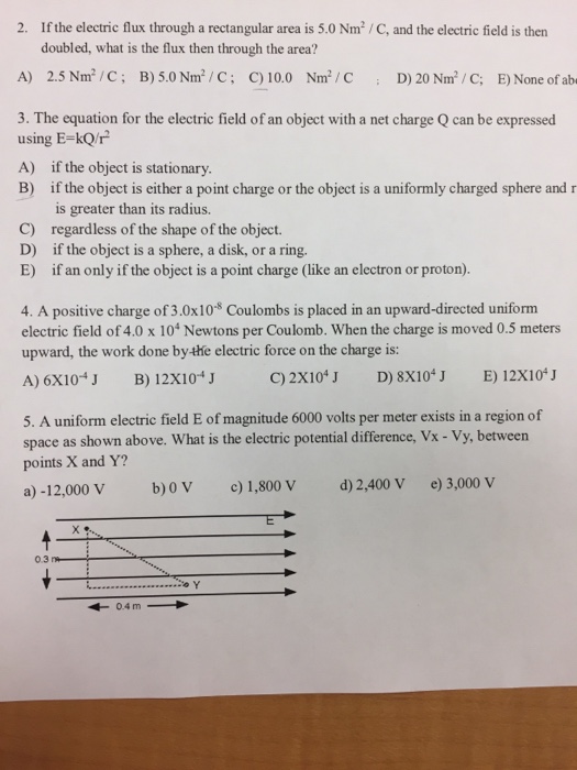 Solved If the electric flux through a rectangular area is | Chegg.com