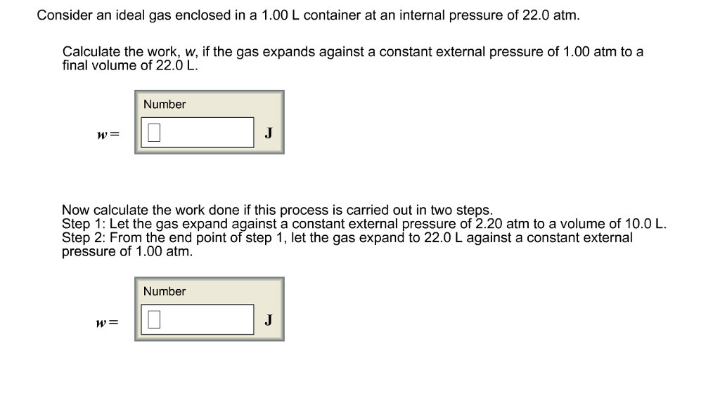 Solved Consider an ideal gas enclosed in a 1.00 L container | Chegg.com
