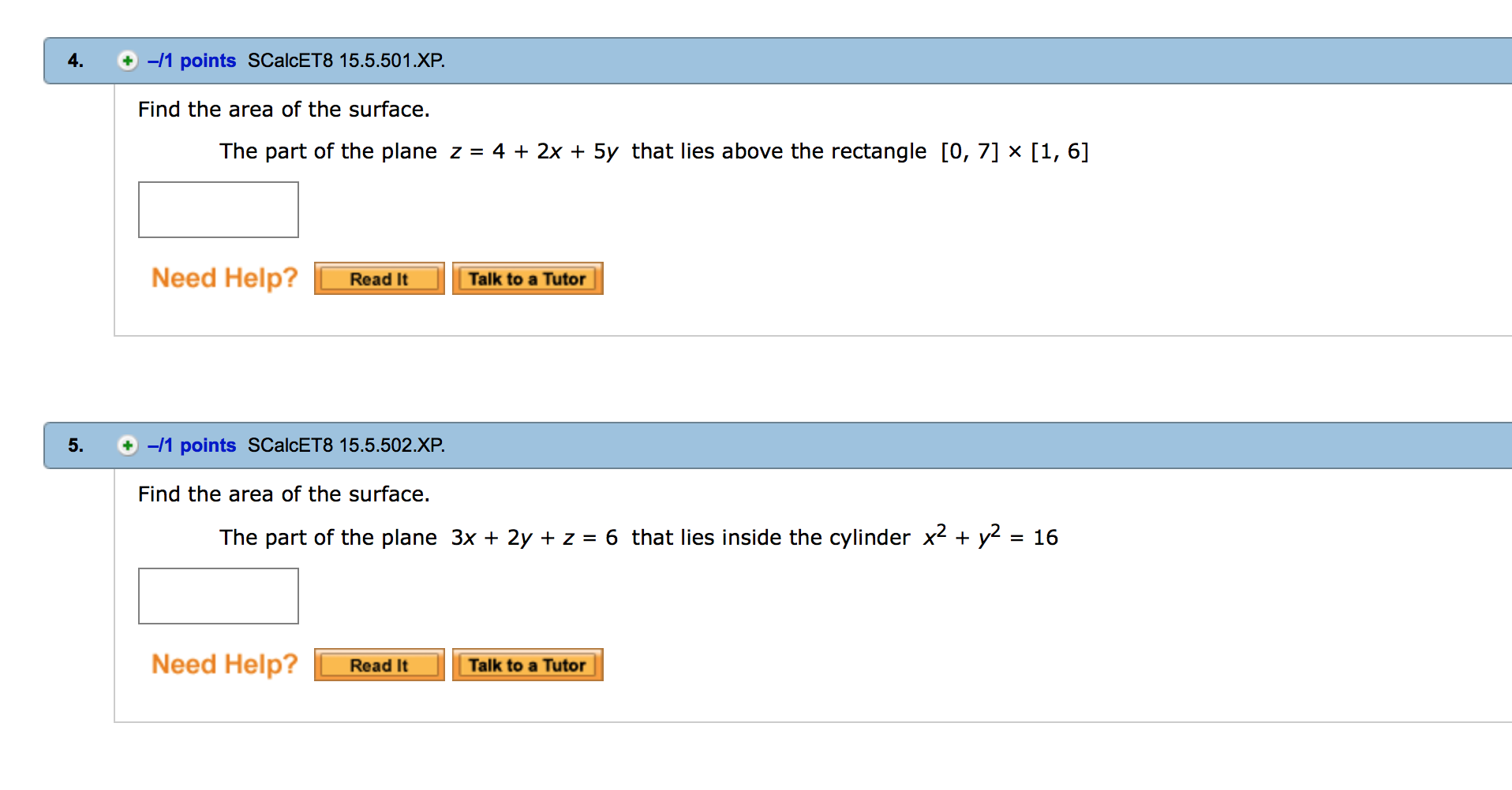 Solved Find The Area Of The Surface The Part Of The Plane
