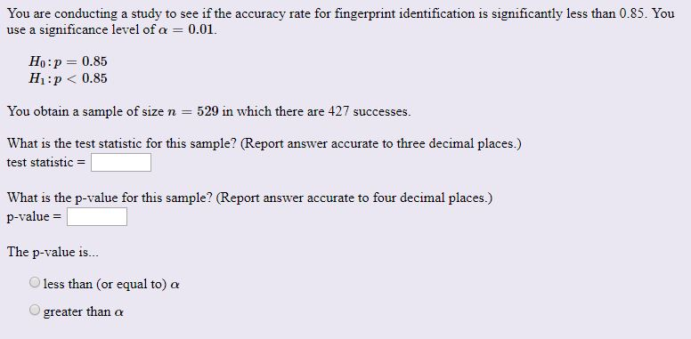 Solved You are conducting a study to see if the accuracy | Chegg.com