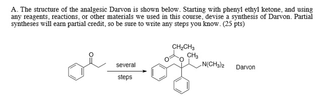 Solved The structure of the analgesic Darvon is shown below. | Chegg.com