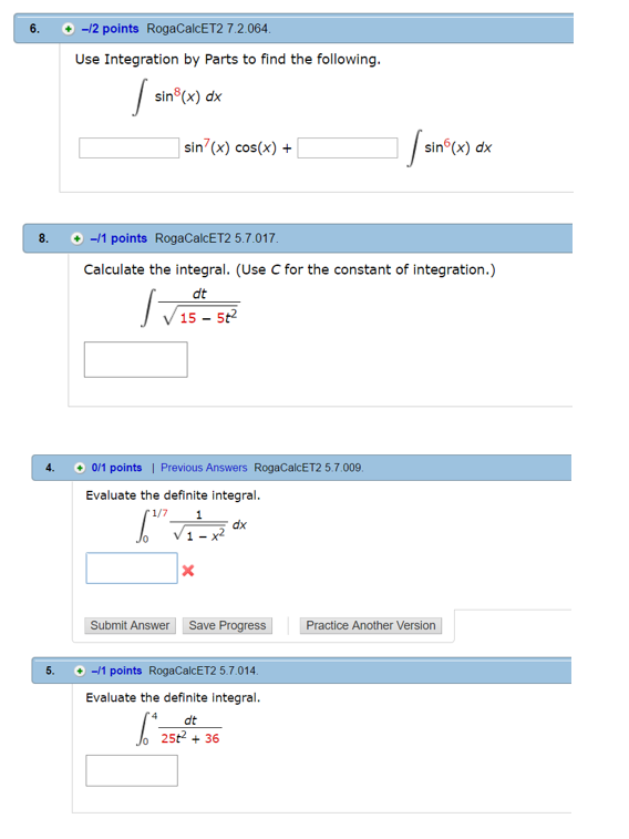 Solved Use Integration by Parts to find the following. | Chegg.com
