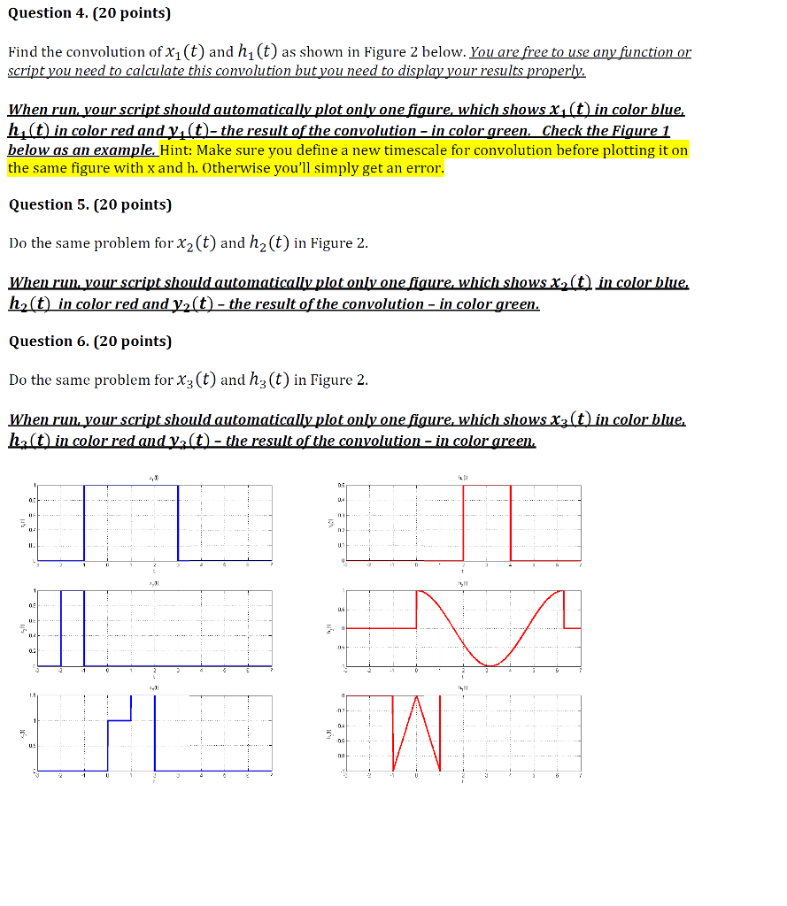 Solved Find the convolution of x_1(t) and h_1(t) as shown in | Chegg.com