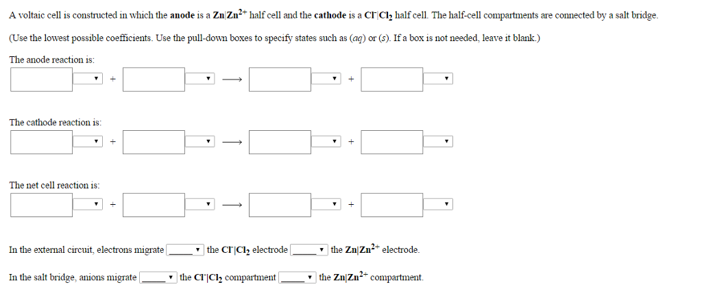Solved A voltaic cell is constructed in which the abode is a | Chegg.com