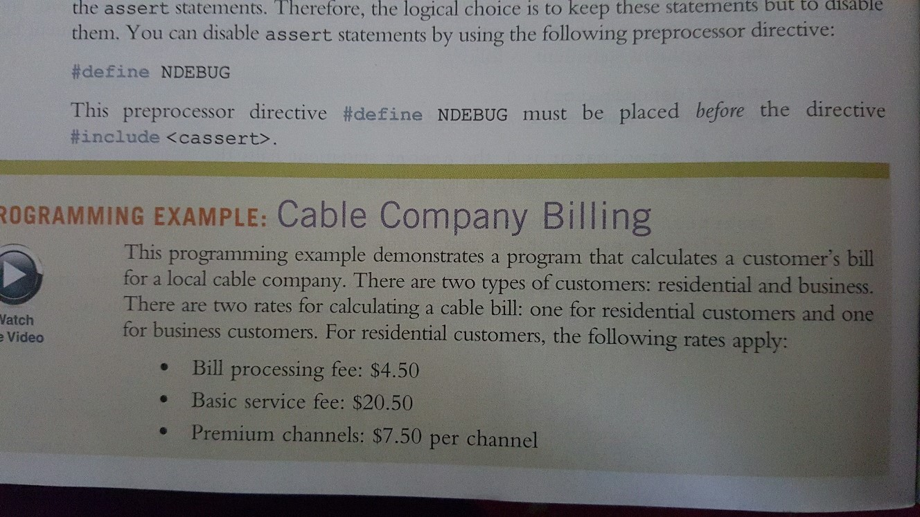 Solved Rewrite the Program ( Cable Company Billing | Chegg.com