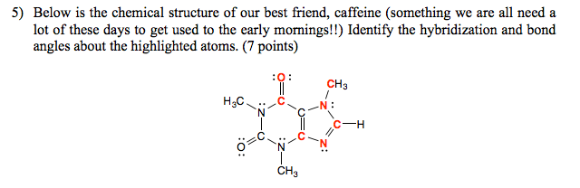 Solved 5) Below is the chemical structure of our best | Chegg.com
